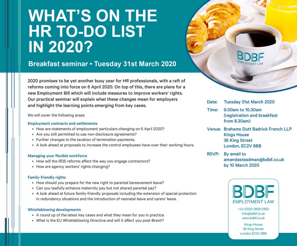 BDBF Employer Seminar - BDBF LLP