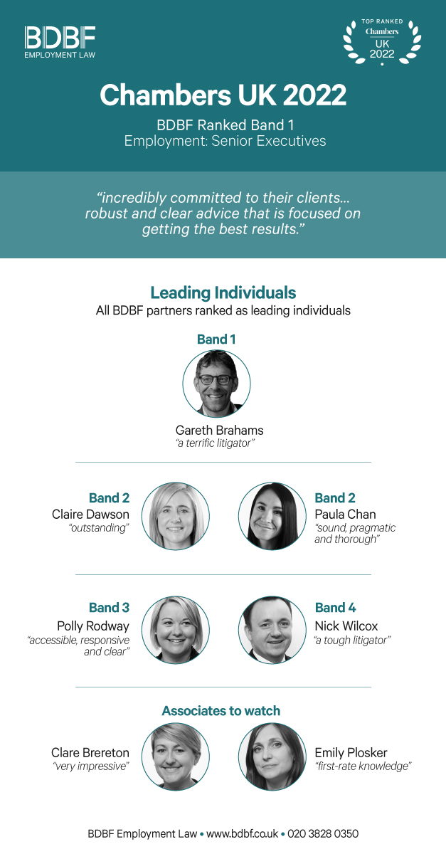 BDBF top ranked by Chambers UK in their 2022 Guide - BDBF LLP