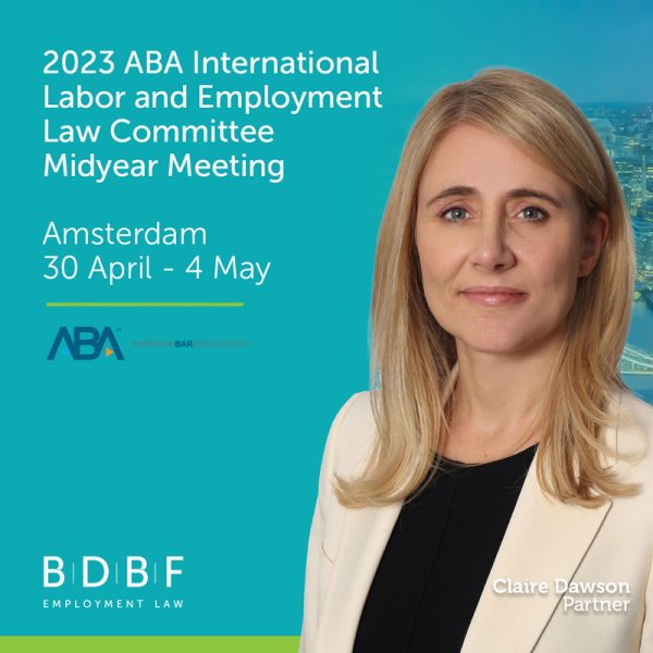 Claire Dawson speaking at 2023 ABA Meeting in Amsterdam - BDBF LLP