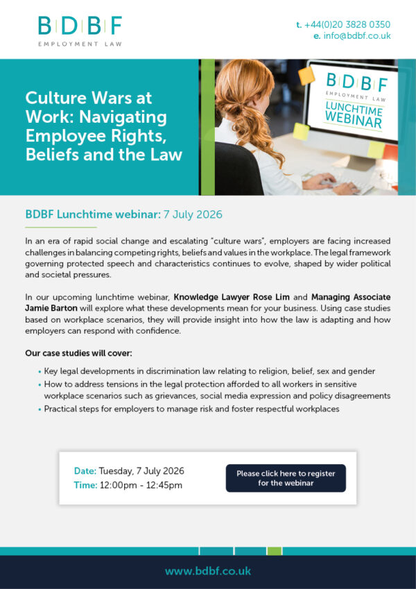 LUNCHTIME WEBINAR – Culture wars at work: Navigating employee rights ...